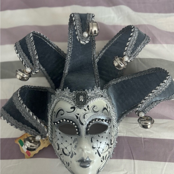 Accessories | Elegant Silver And Black Jester Mask | Poshmark
